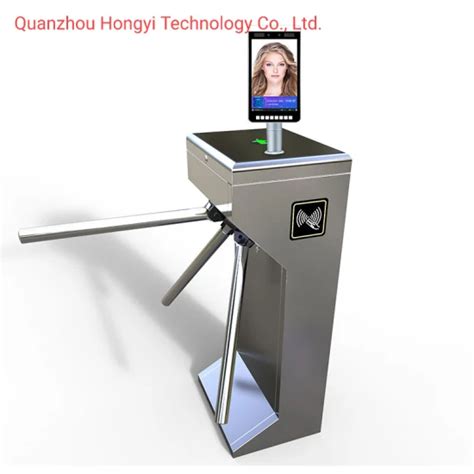 Face Recognition Temperature Detection Turnstile Rfid Reader Swing Barrier Gate Face Recognition