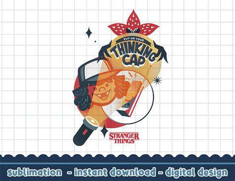 Stranger Things 4 Dustin And Demogorgon Thinking Cap Pngdigit Inspire