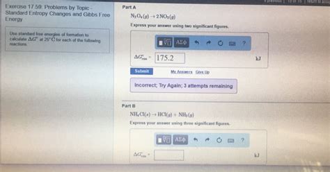 Solved Exercise Problems By Topic Standard Entropy Chegg