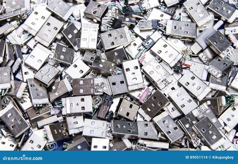 A Pile Of Broken Usb And Micro Usb Stock Photo Image Of Internet External 89051114