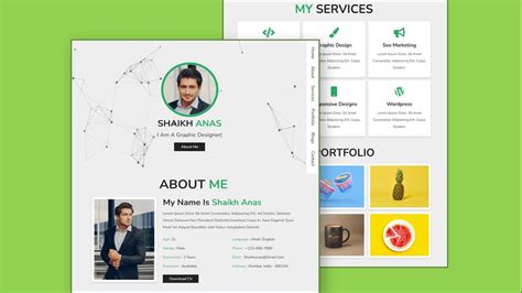 Complete Responsive Personal Portfolio Website Design Using Html Css Javascript From Scratch