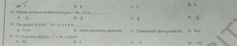 L 3b 6c 2d 413 Zeroes Is Linear Polynomial Px8x−11 Is A 4 L 3b 6c 2d 413 Zeroes Is Linear Polynomial Px8x−11 Is A 4
