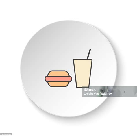 웹 아이콘 껌 버거 음료라운드 버튼 버튼 배너 라운드 응용 프로그램 일러스트에 대한 배지 인터페이스 과일에 대한 스톡 벡터 아트 및 기타 이미지 Istock