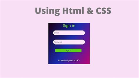Coding Tutorials Login Form How To Make Signs Html Css It Works
