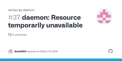 daemon resource temporarily unavailable · issue 37 · sevlyar go