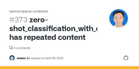 Zero Shotclassificationwithembeddings Has Repeated Content · Issue