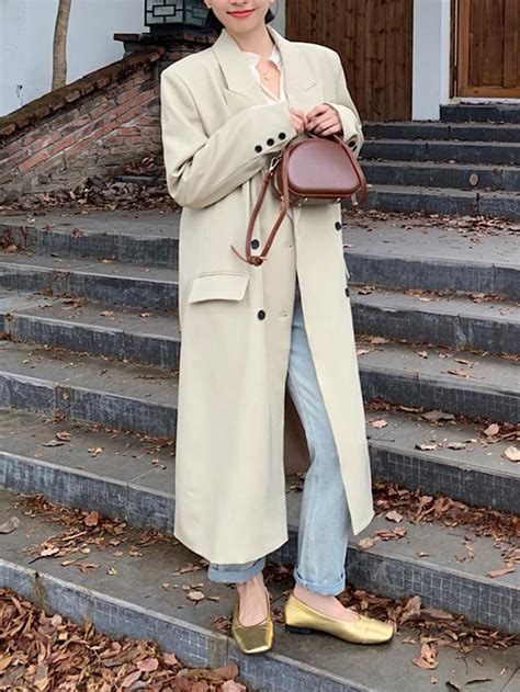 끌앤끌 베이직 카라 롱 코트 자켓