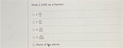 Solved Write 20392 ﻿as A