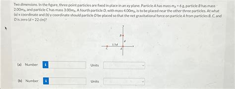 Solved Two Dimensions In The Figure Three Point Particles Chegg