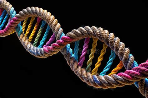 Intricate 3d Render Of A Dna Helix Knot A Symbolic Representation Of