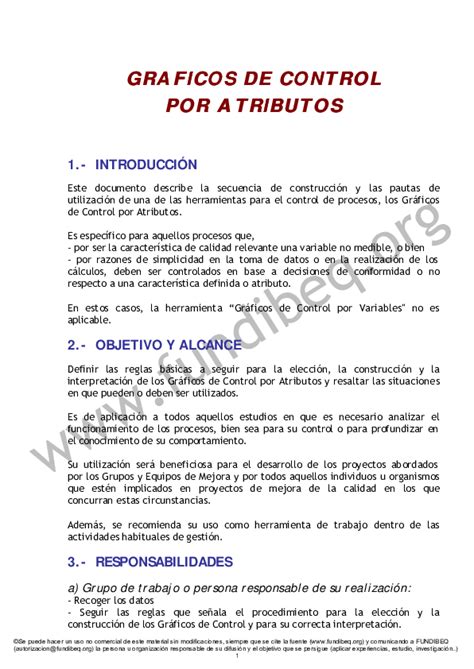 Pdf Graficos De Control Graficos De Control Por Atributos Por Atributos