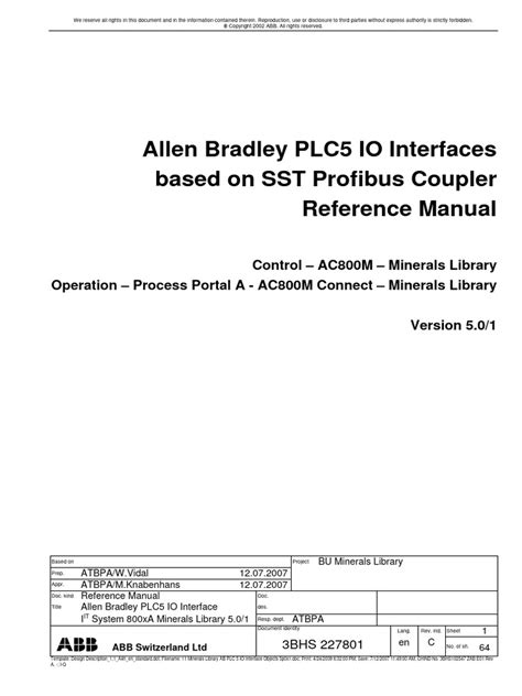 11 Minerals Library Ab Plc 5 Io Interface Objects 5p0s1 Pdf Input
