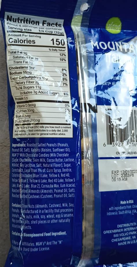 Island Choice Dollar Tree Mountain Trail Mix Dollar Tree DOLLAR