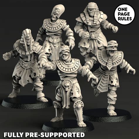 Mummified Undead Bundle 3d Printing Model Stl 3d Kiee Shop