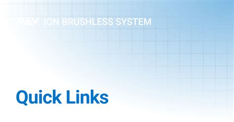 Quick Links Rev Robotics Documentation