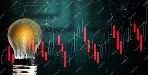 Premium Photo Graph And Light Bulb