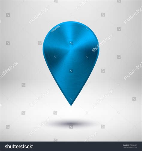 Technology Map Pointer Button Badge Template Vector De Stock Libre De