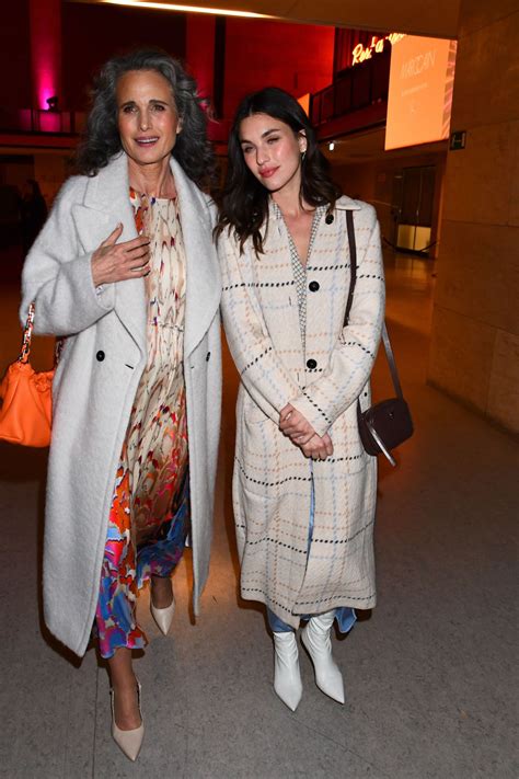 Andie Macdowell And Rainey Qualley Arrives At Marc Cain Fashion Show 01
