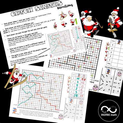 Free Christmas Math Game Catch Santas Logic Game Brain Teasers Santa Activity