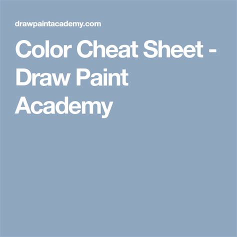 Color Cheat Sheet In 2021 Cheat Sheets Cheating Color Theory