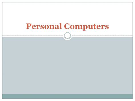 PPT Personal Computers PowerPoint Presentation Free Download ID