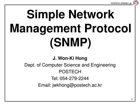 PPT Simple Network Management Protocol SNMP PowerPoint Presentation