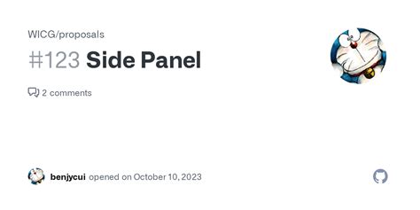 side panel · issue 123 · wicg proposals · github