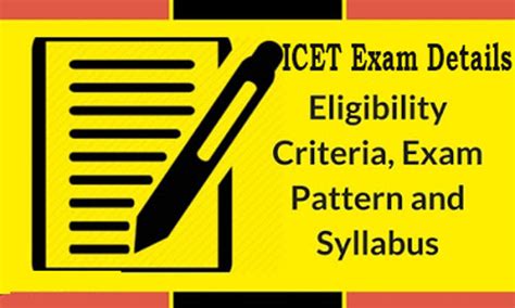 ICET Exam Details Eligibility Fee Application Form Syllabus Etc