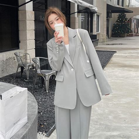 sandro bassa高级感西装套装女2022春秋新款气质女神范休闲两件套 保罗GO全球