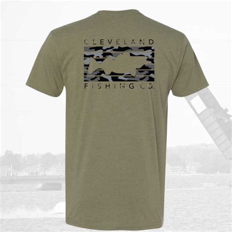 Camo Fishing Shirt Olive Cleveland Fishing Co