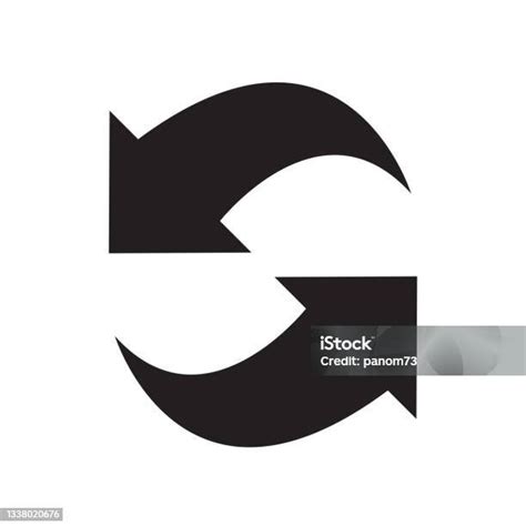 새로 고침 아이콘 벡터 이중 역화살표 교환 선형 기호 그래픽 디자인 로고 웹 사이트 소셜 미디어 모바일 앱 Ui 일러스트레이션