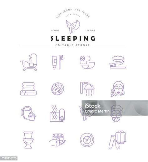 절전 모드용 벡터 아이콘 및 로고입니다 편집 가능한 윤곽선 스트로크 크기입니다 가정 생활에 대한 스톡 벡터 아트 및 기타 이미지 가정 생활 건강관리와 의술 건강한