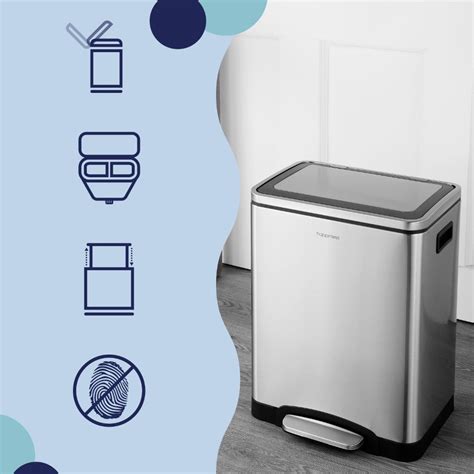 Elmo 30 Liter8 Gallon Double Bucket Trash Can Happimess