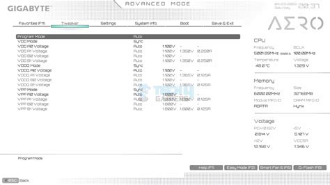 Question Gigabyte Bios Issues Where Is Pmic Voltages Option Tom