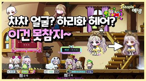 [메이플스토리] 페브러리 헤어 성형 이건 참을수 없지 템메획 100 템드랍 40 카인 광부로 전직완료 Youtube