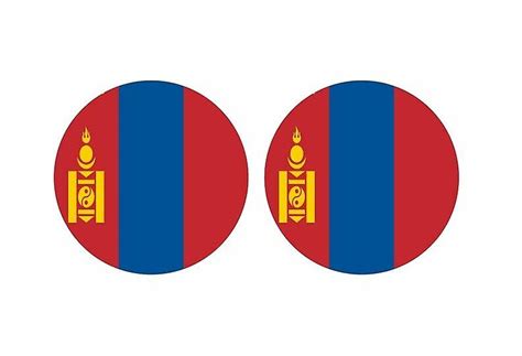 2x Stick Sticker Round Cockroach Mongolian Flag Fruugo Us