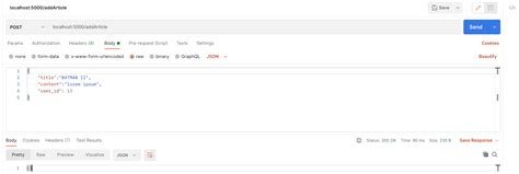 Nodejs Data Is Added To Database But Postman Returns Blank What Am