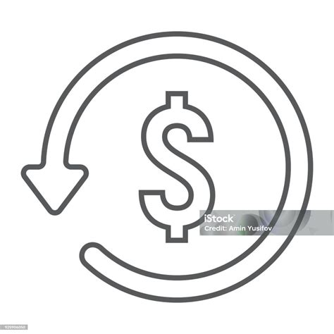 환불 선 아이콘 전자 상거래와 마케팅 투자 사인 벡터 그래픽 흰색 배경 Eps 10에 선형 패턴에 반환 합니다 0명에 대한 스톡 벡터 아트 및 기타 이미지 Istock