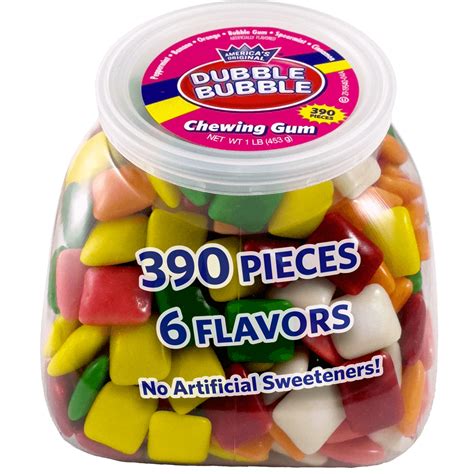 Dubble Bubble Office Pleasures Assorted Chewing Gum 16 Oz Jar