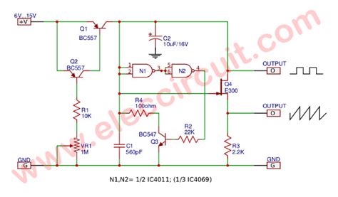 sawtooth wave generator circuit using ujt