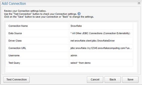 Configuring Connections Snowflake Customer Support
