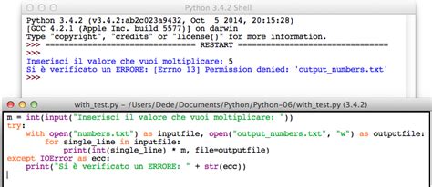 Imparare Python Da Zero 06 Ancora Su Files Ed Eccezioni E Statement