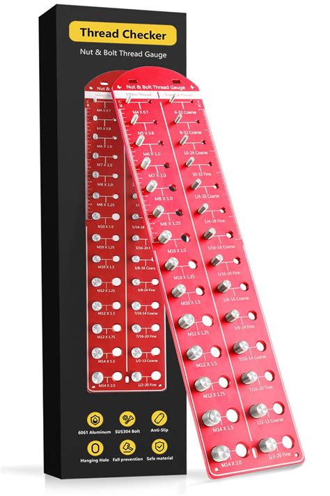 Buy Upgrade 28 Nut And Bolt Thread Checkerbolt Size And Thread Gaugenut Bolt Sizes Identifier