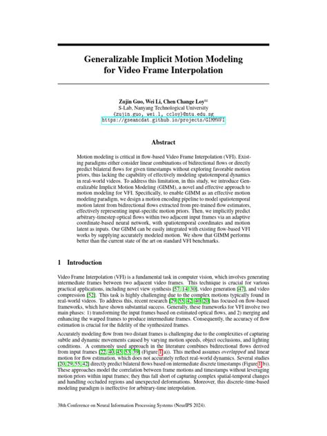 Generalizable Implicit Motion Modeling For Video Frame Interpolation