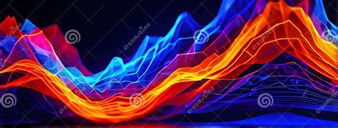 Dynamic Graph With Fluctuating Data Points In Vibrant Colors Stock Illustration Illustration