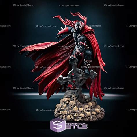 Spawn Stl Files On Skull Base V2 3d Printable Specialstl