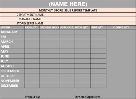 Excel Monthly Report Template Excel Word Template