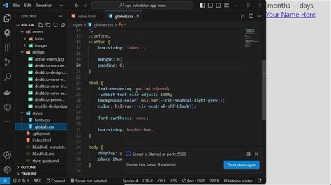 Lets Make An Age Calculator Frontend Mentor Challenge Youtube