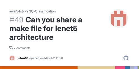 can you share a make file for lenet5 architecture · issue 49
