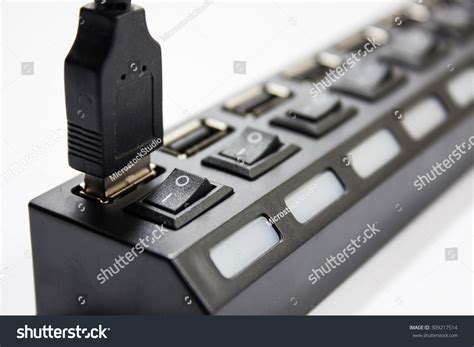 Usb Cable Switched Usb Hub On Stock Photo 309217514 Shutterstock